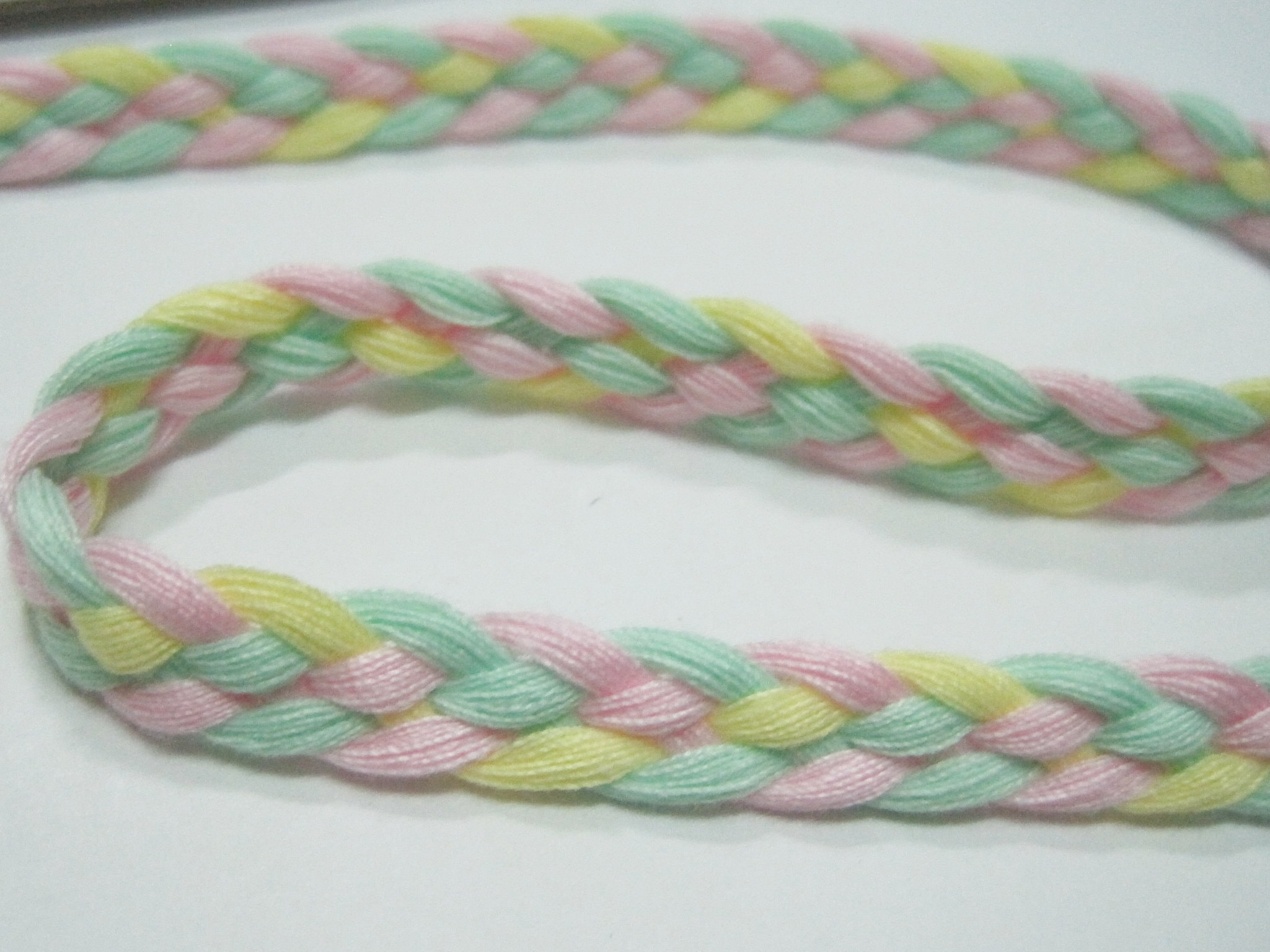 5 Yards Braided Trim, Multicolored Trim, Flat Braided Cord, Braided ...