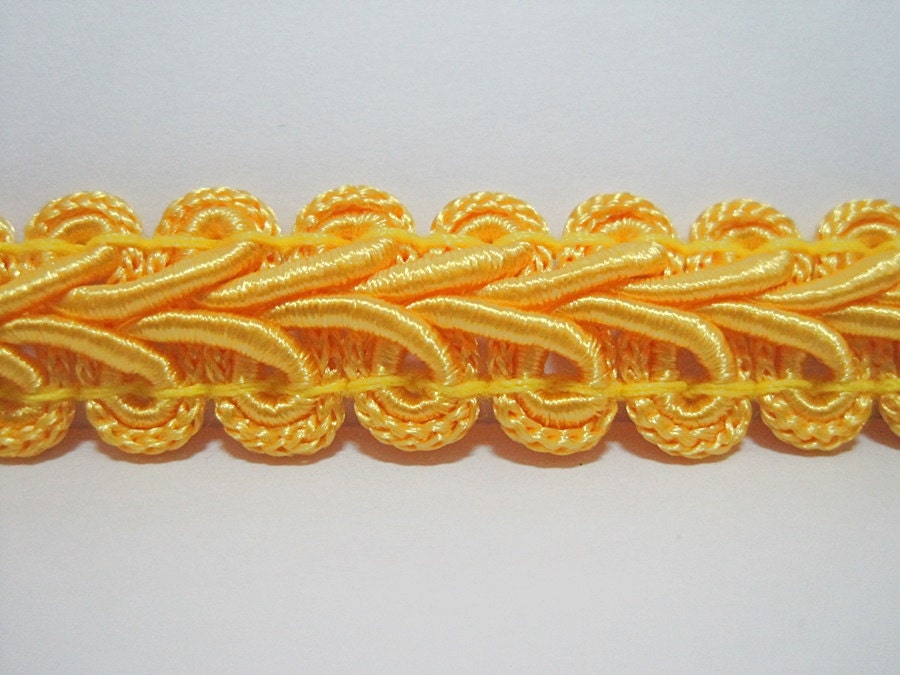 5 Yards 1/2 Yellow Gimp Braided Trim Gimp Braid - Etsy