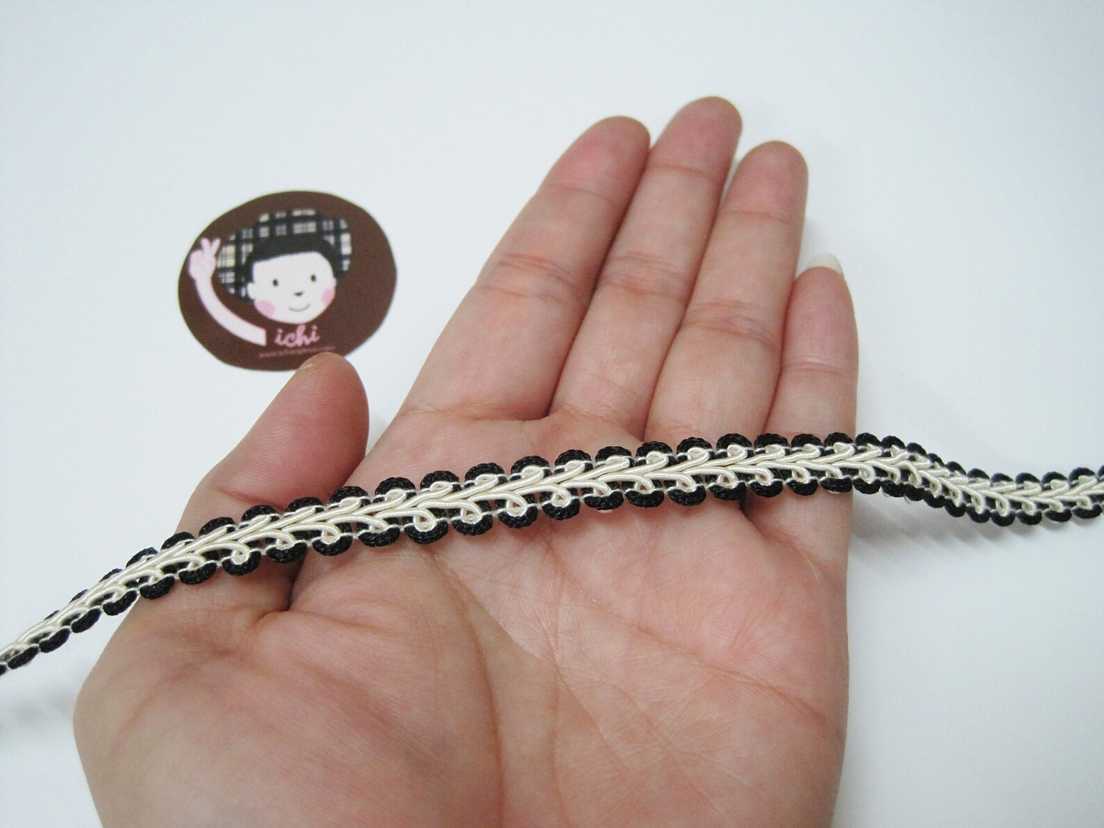 5 Yards 3/8 Cream-black Gimp Braided Trim Gimp Braid | Etsy