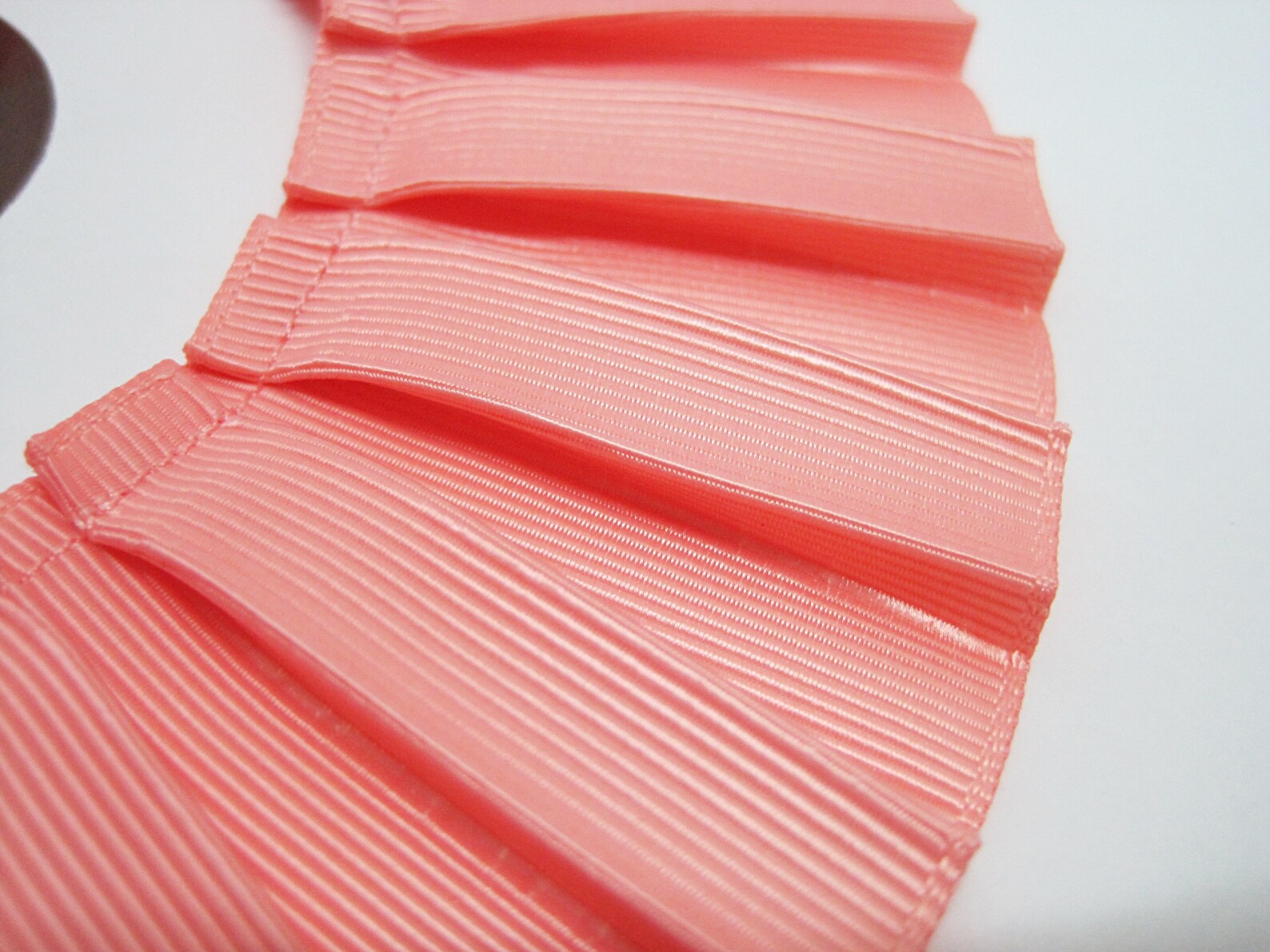 1 Yd 2 Pink Grosgrain Box Pleated Trim Box Pleated | Etsy