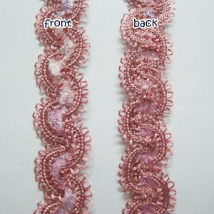 5 Yards 5/8" Rose Pink Chenille Rick Rack Trim, Rose Pink Rick Rack ...