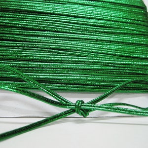 5 Yards 3 Mm Green Metallic Soutache Braid, Braided Cord,soutache Cord ...