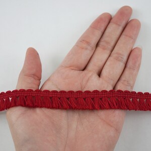 5 Yards Red Matte Mini Tassel Trim, Matte Tassel Trim, Red Trim ...