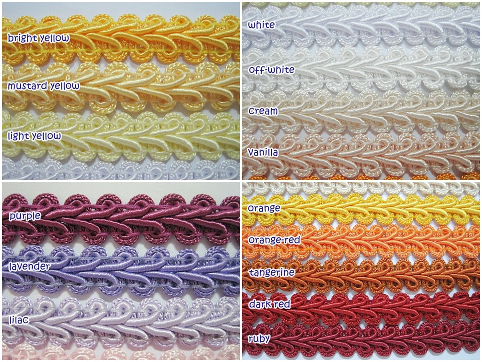 5 Yards 1/2 Red Gimp Braided Trim Gimp Braid Braided | Etsy