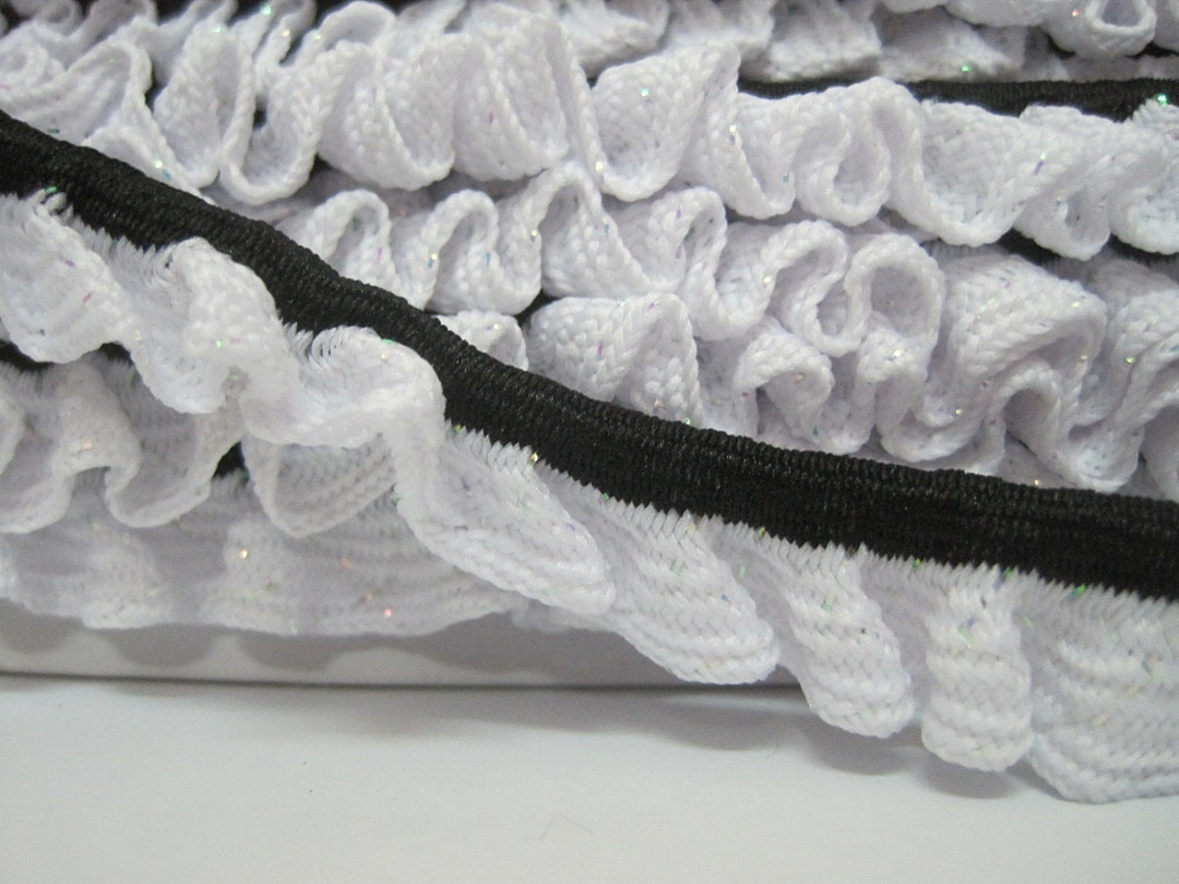 5 Yards 2 Tone Elastic Trim, Ruffle Trim, Elastic Trim, Elastic Band ...
