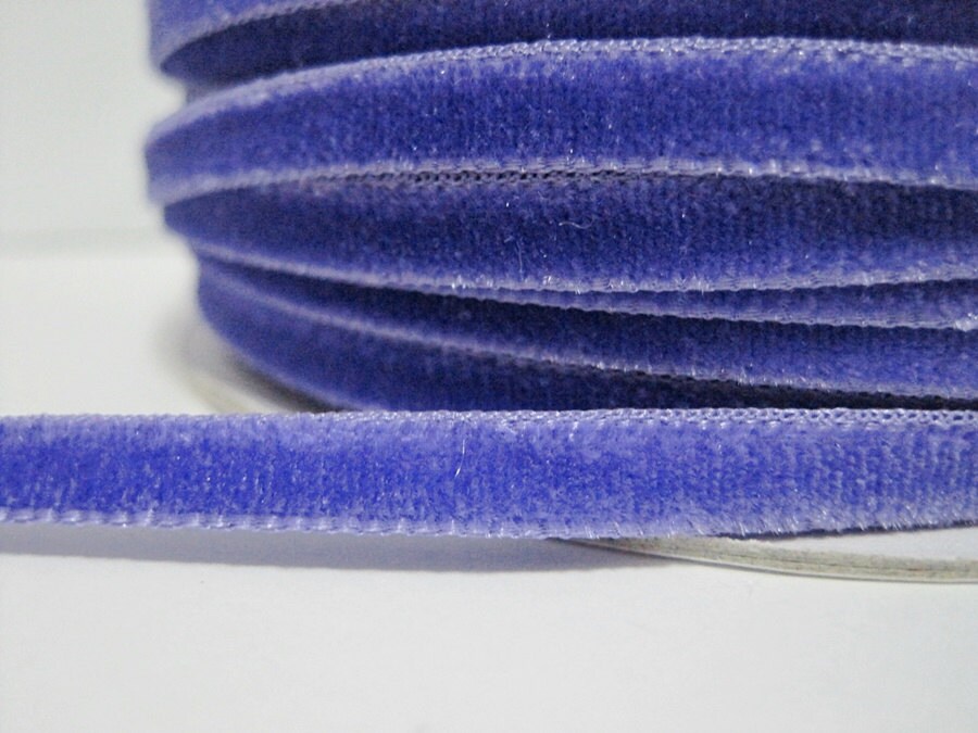 5 Yards 1/4 Lavender Velvet Ribbon Violet Velvet - Etsy