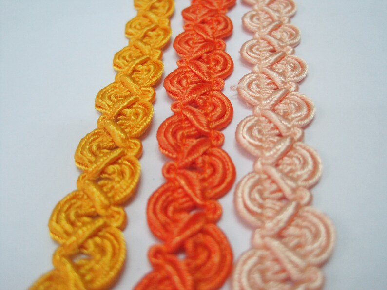 5 Yards Orange Braid Braided Trim Loop Trim Braided | Etsy