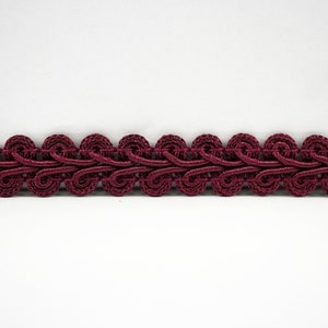 5 Yards 3/8" Burgundy (dark Red) Gimp Braided Trim, Gimp Braid, Braided ...