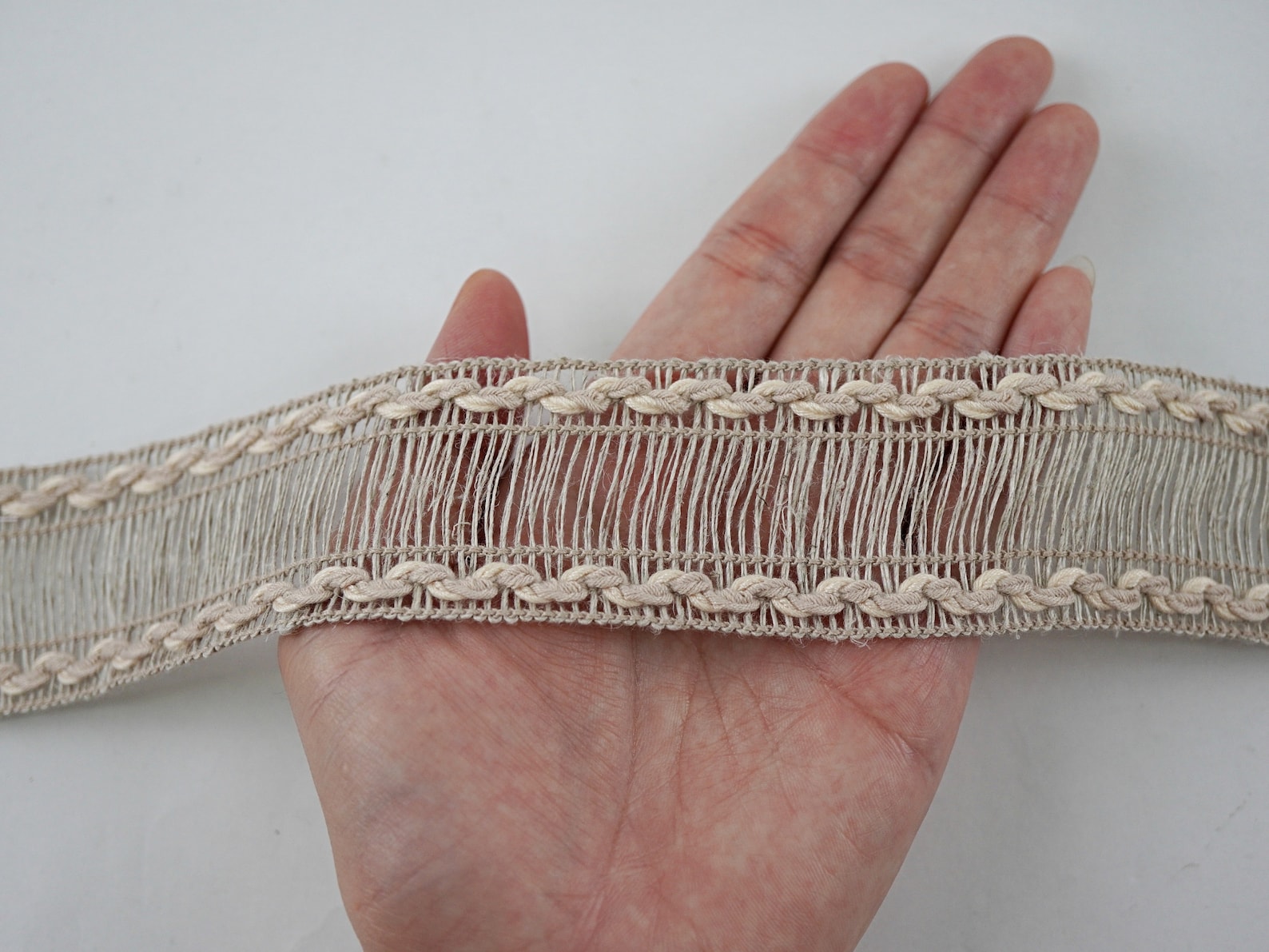 5 Yards Beige Linen Braid, Linen Lace, Linen Trim, Natural Trim ...