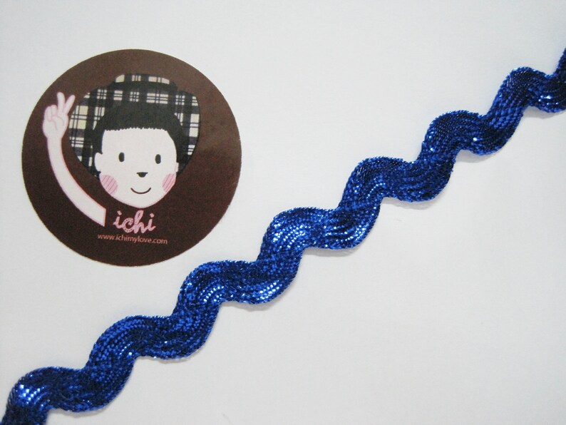 5 Yd 1/2 Royal Blue Metallic Rick Rack Trim Blue Trim - Etsy