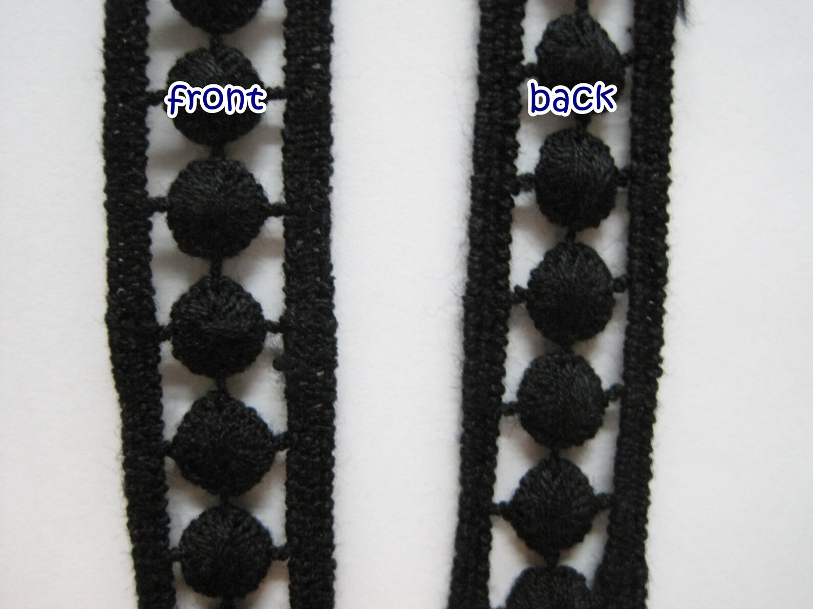 5 Yards Black Flat Ball Trim White Trim Cotton Trim Trim | Etsy