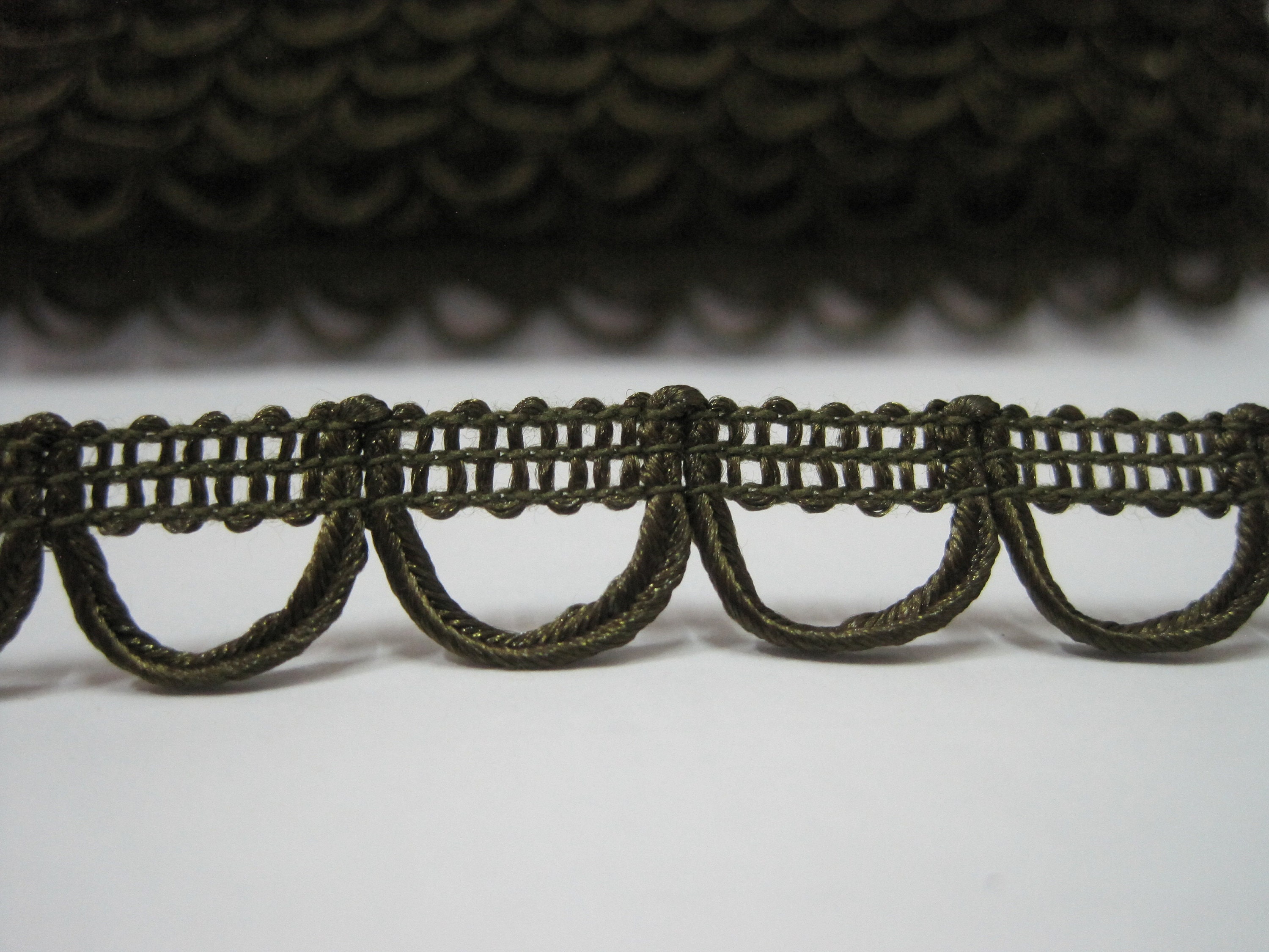 5 yards Green Loop trim loop trim braided trim button | Etsy