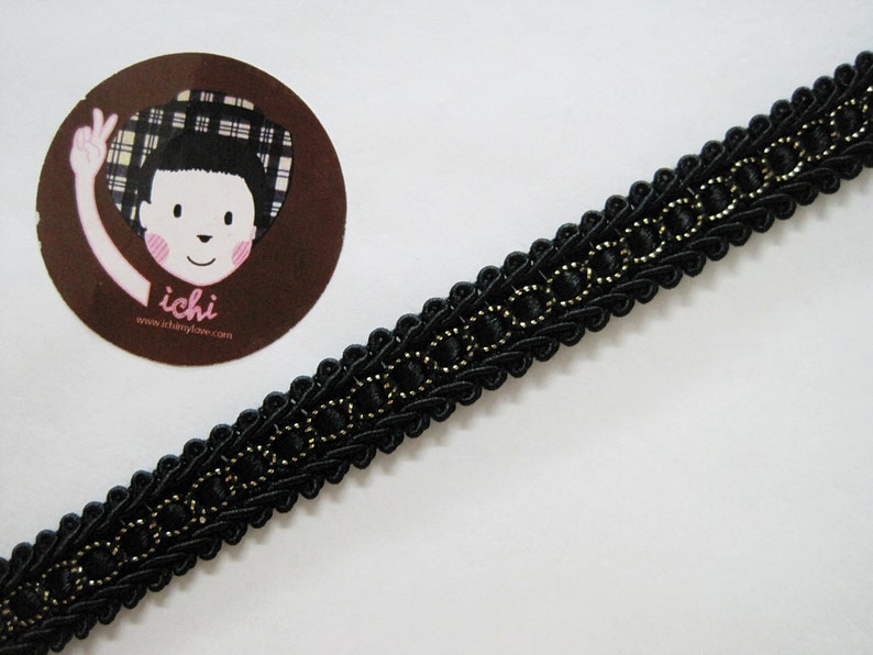 5 Yards 1/2 Black Gimp Braid Trim Gimp Braid Braided | Etsy