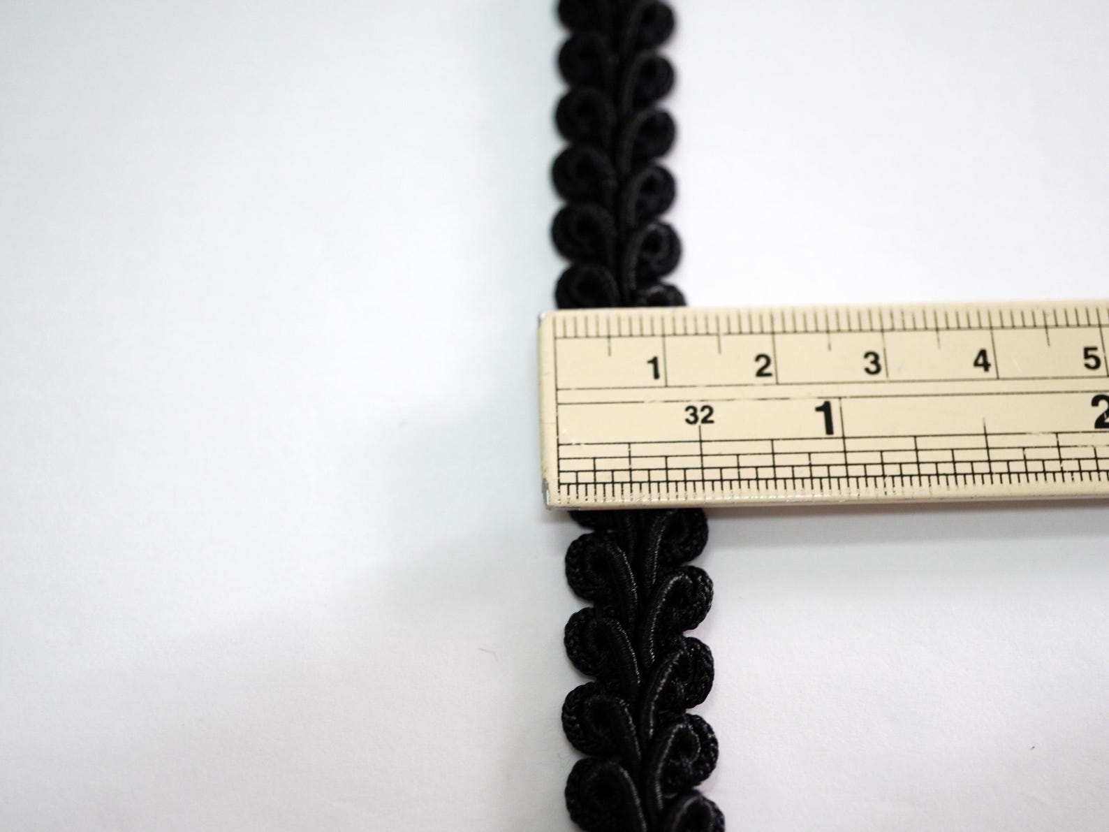 5 Yards 1/2" Black Gimp Braided Trim, Gimp Braid, Braided Cord, Braided ...