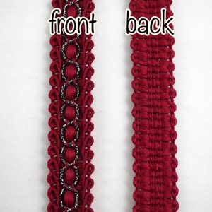 5 Yards Ruby Gimp Braided Trim, Gimp Braid, Braided Cord, Braided Gimp ...