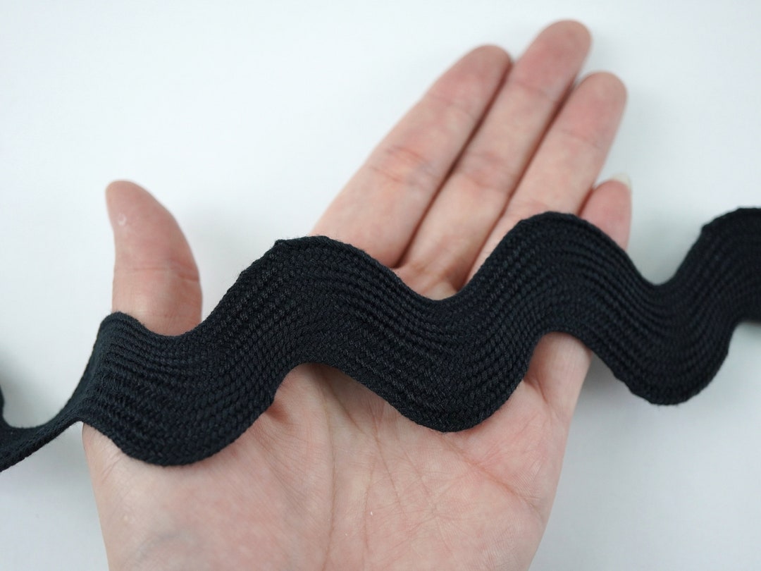 5 Yards Black Jumbo Rick Rack Trim, Black Rick Rack, Rick Rack Trim ...