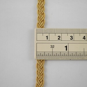 5 Yards 1/4" Gold Braided Cord, Gold Cord, Flat Braided Cord, Flat Cord ...