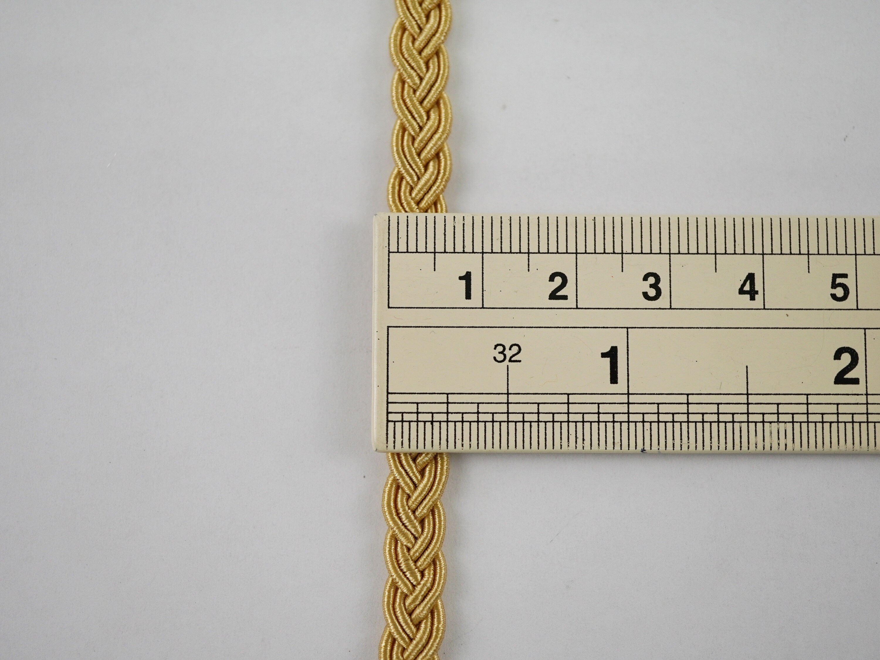 5 Yards 1/4" Gold Braided Cord, Gold Cord, Flat Braided Cord, Flat Cord ...