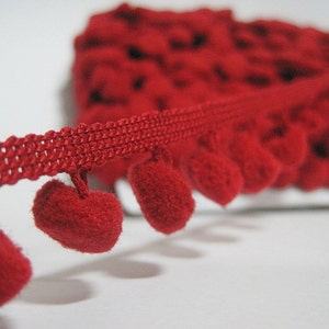 5 Yards Ruby 1.2 Cm Pom Pom Trim, Red Pom Pom Trim, Ruby Pom Pom Trim ...