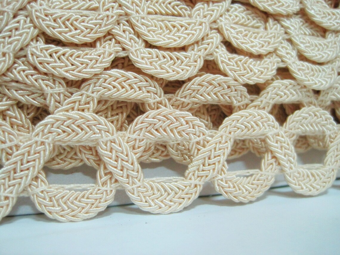 5 Yards of Vanilla Wide Braided Wholesale Trim Matte Trim | Etsy