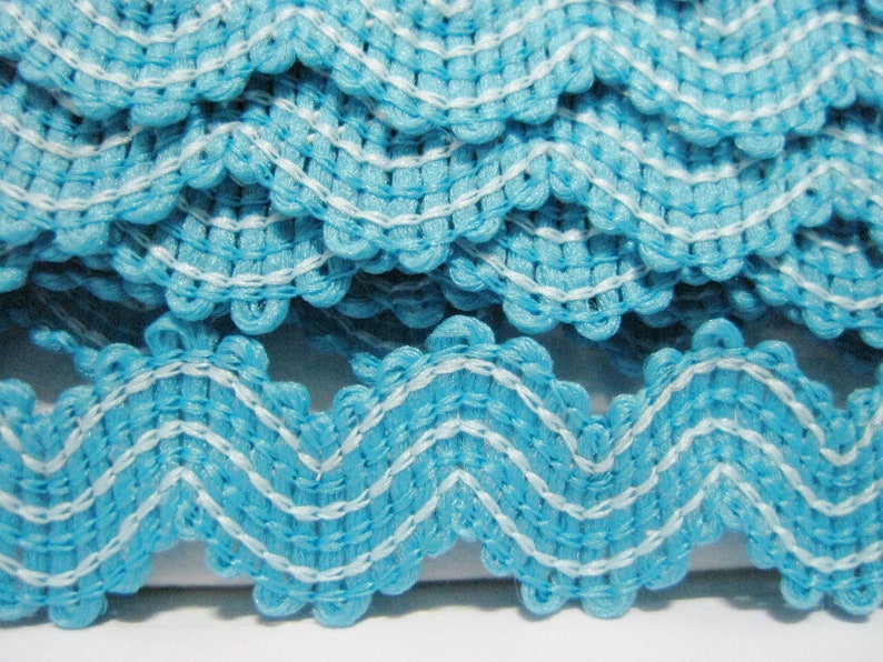 5 Yards Turquoise Elastic Rick Rack Trim Elastic Trim Ric - Etsy