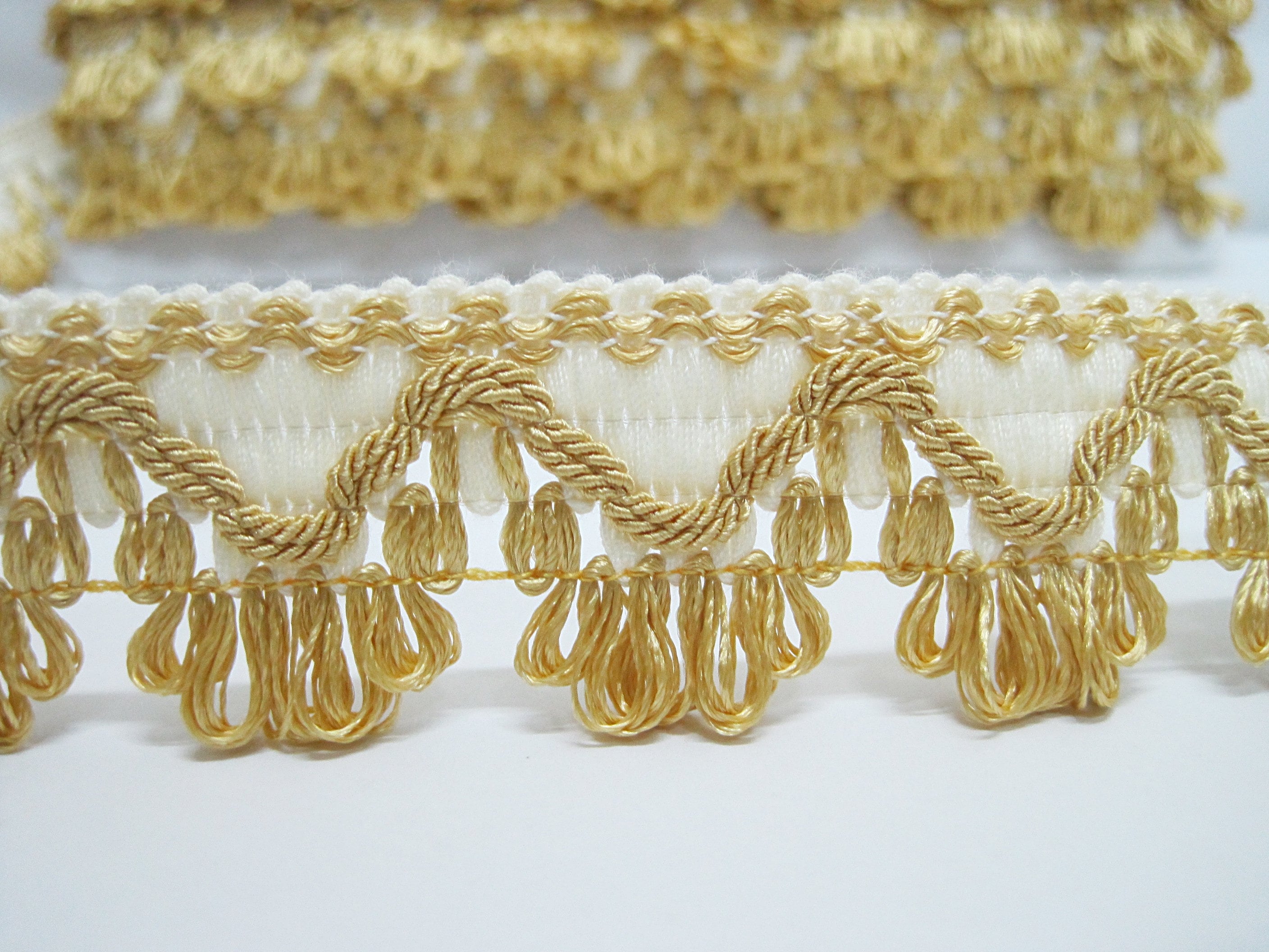 5 Yards Vintage Trim Gold Lace Upholstery Trim Drapery | Etsy