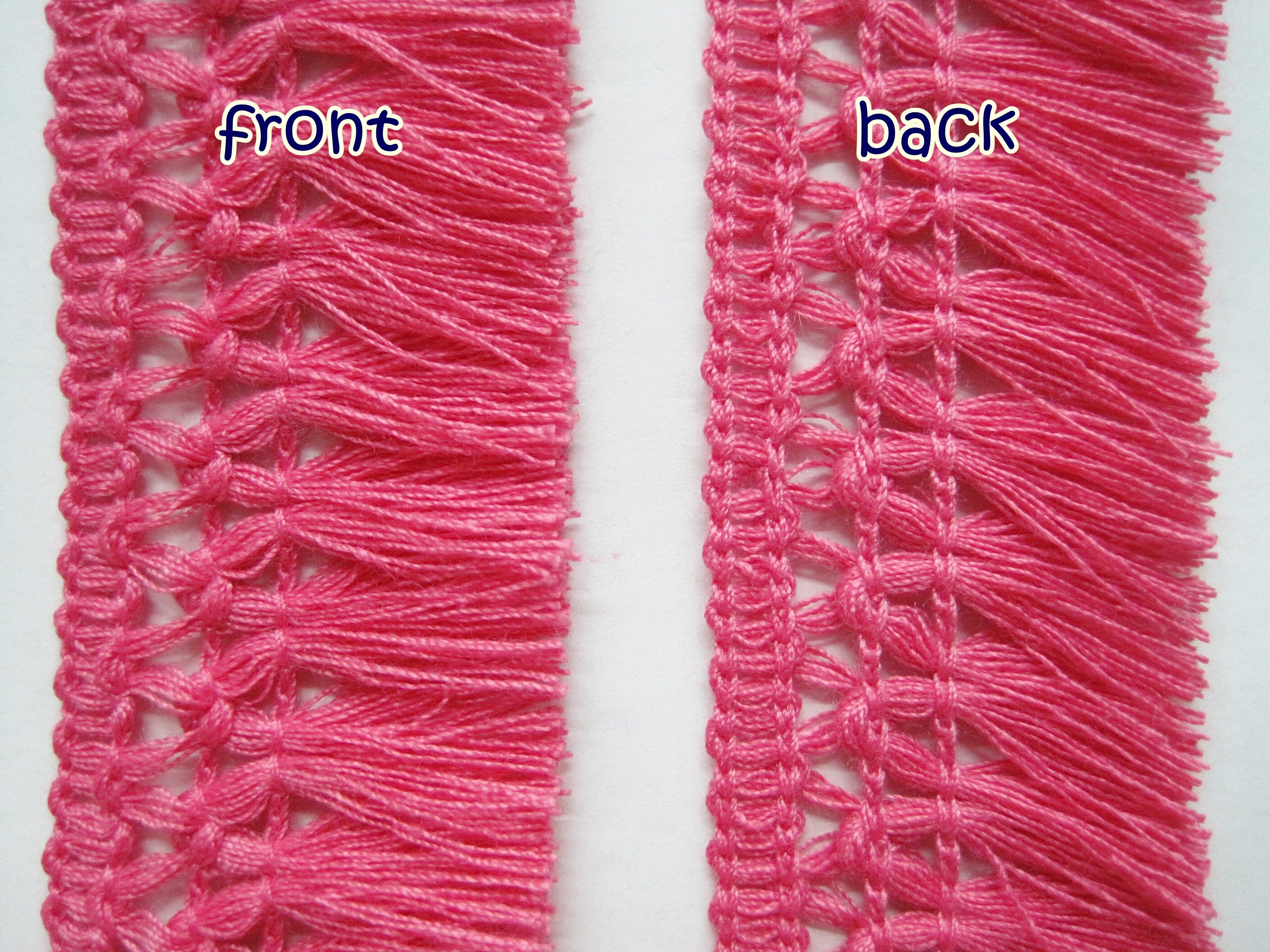 5 Yd 1-1/4 Shocking Pink Cotton Tassel Trim Pink Trim | Etsy