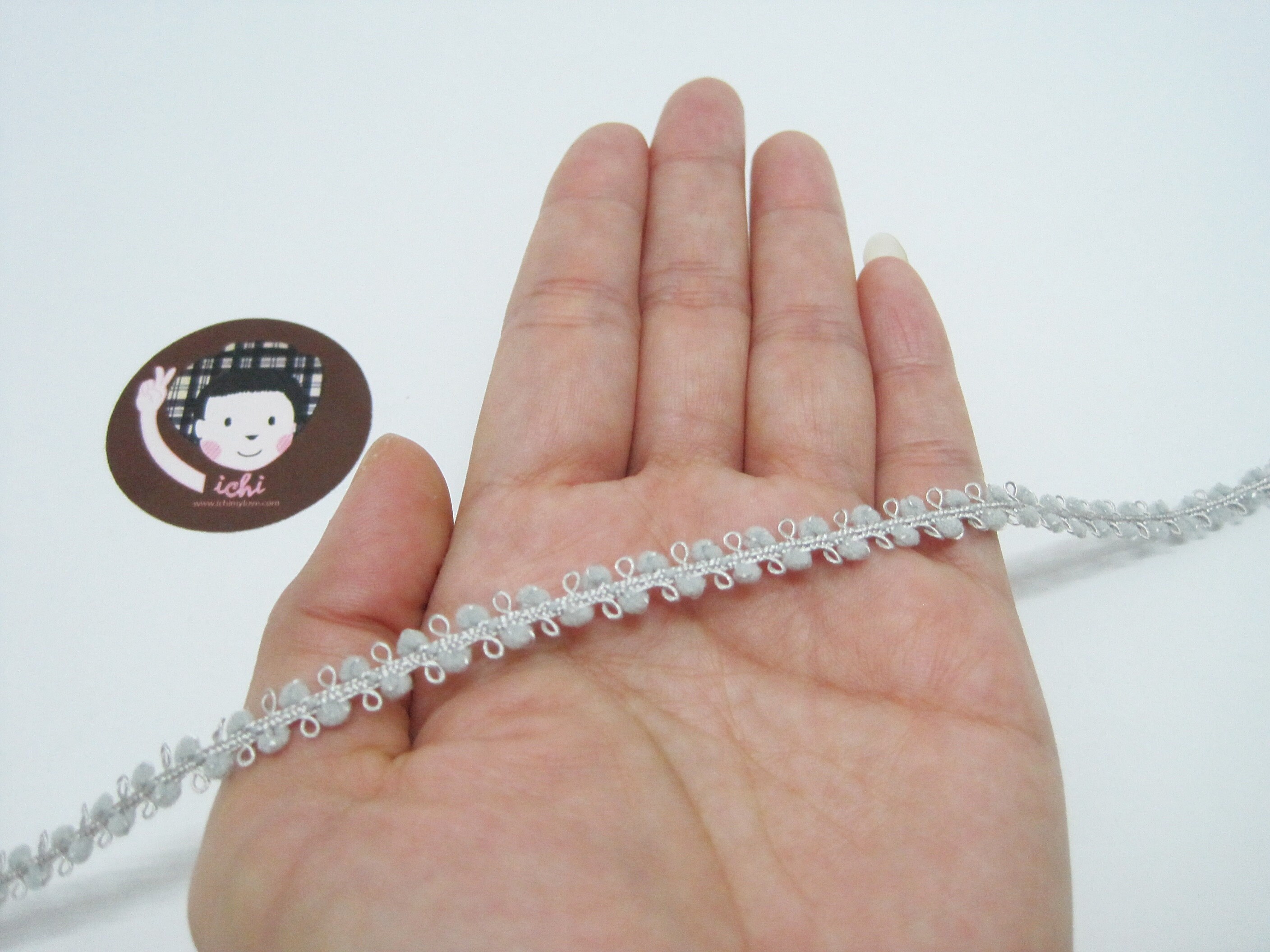 5 yards Silver Picot Tiny Pom Pom Trim Mini Pom Pom Trim | Etsy