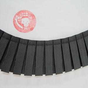 1 Yd 2" Black Grosgrain Box Pleated Trim, Box Pleated Trim, Box Pleated ...