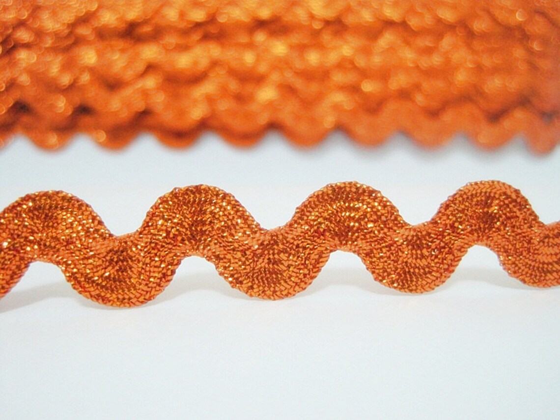 5 Yards Orange Metallic Rick Rack Trim Orange Trim Ric Rac - Etsy