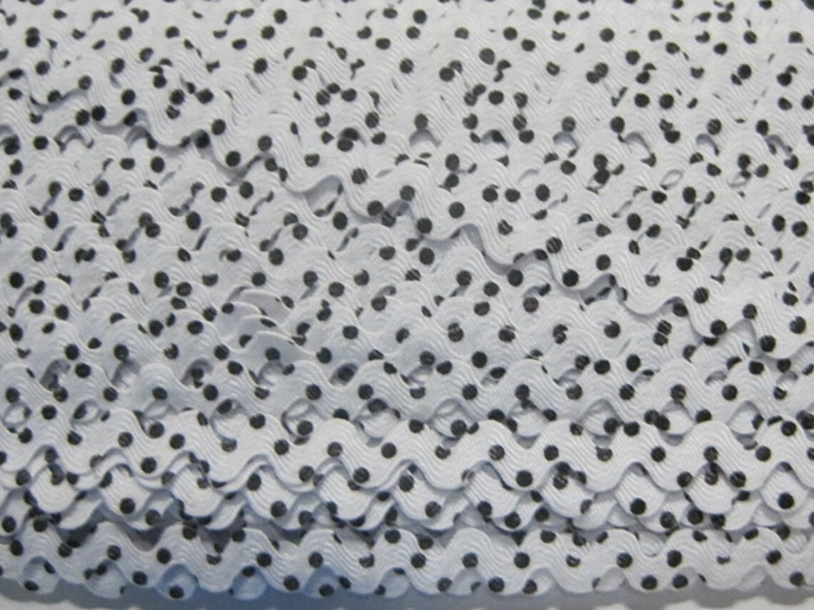 5 Yards White Polka Dot Mini Rick Rack Trim Ric Rac Trim - Etsy