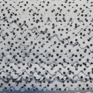 5 Yards White Polka Dot Mini Rick Rack Trim, Ric Rac Trim, Rick Rack ...