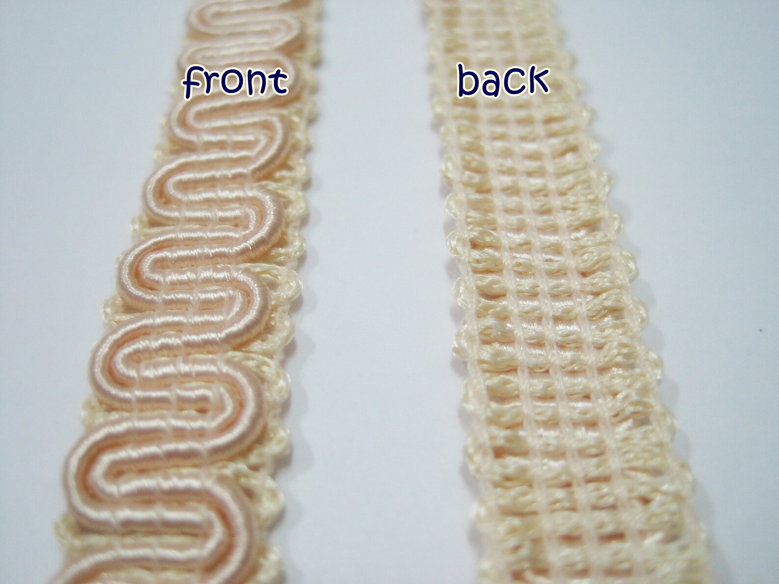 5 Yards 1/2" Vanilla Braided Trim, Gimp Braid, Braided Cord, Braided ...