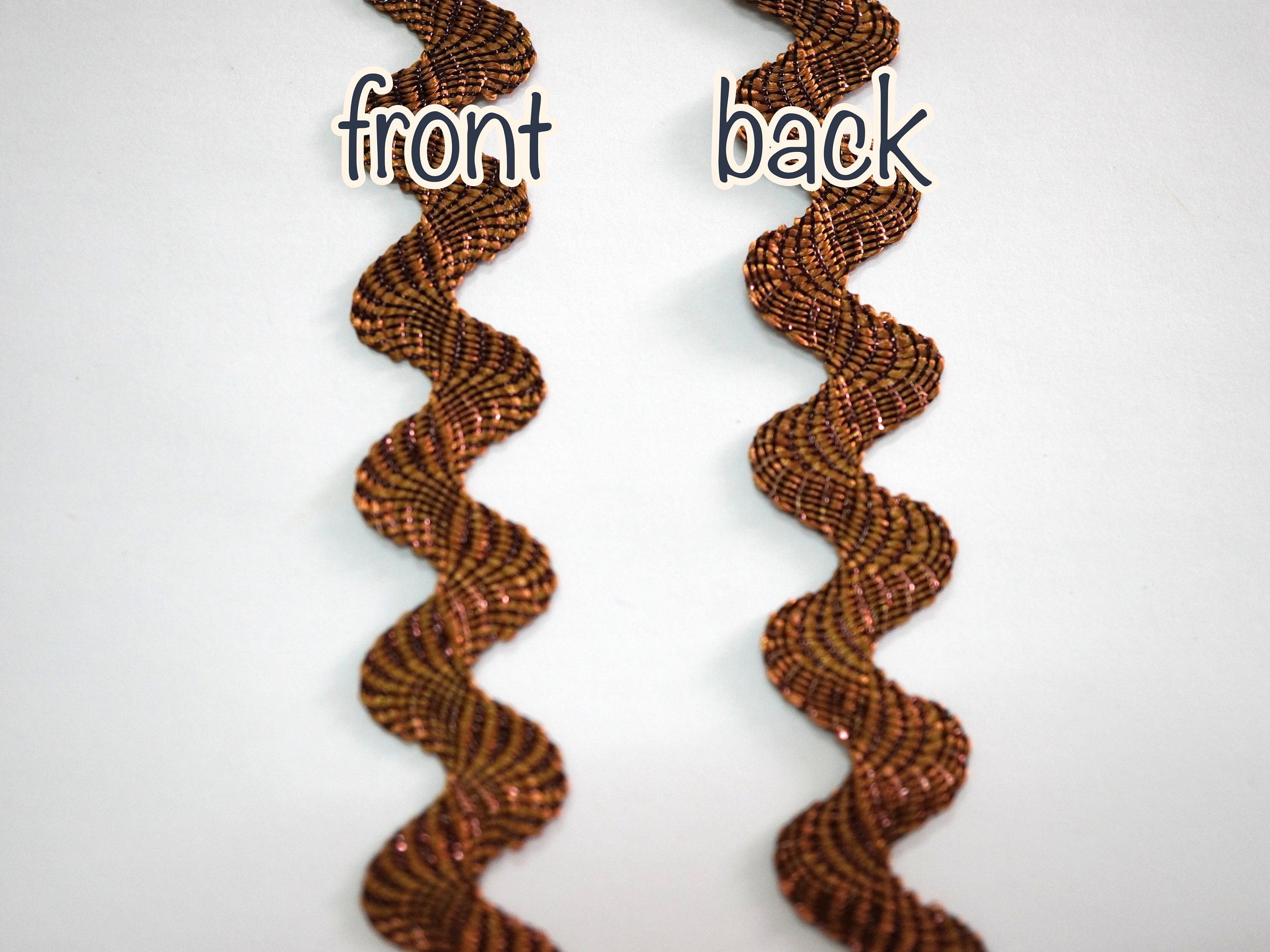 5 Yards 5/8" Brown Metallic Rick Rack - Etsy