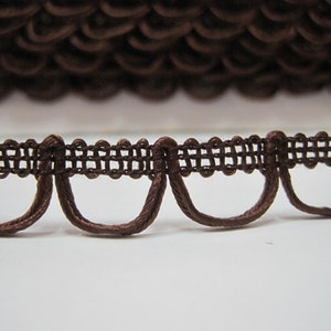 5 Yards Brown Loop Trim, Loop Trim, Braided Trim, Button Looping Trim ...