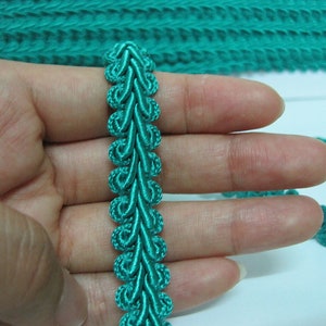 5 Yards 1/2" Gimp Braided Trim, Teal Gimp Braid, Braided Cord,braided ...