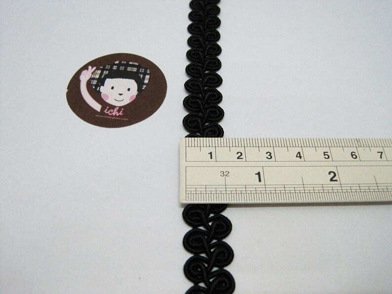 5 Yards 1/2 Black Gimp Braided Trim Gimp Braid Braided | Etsy