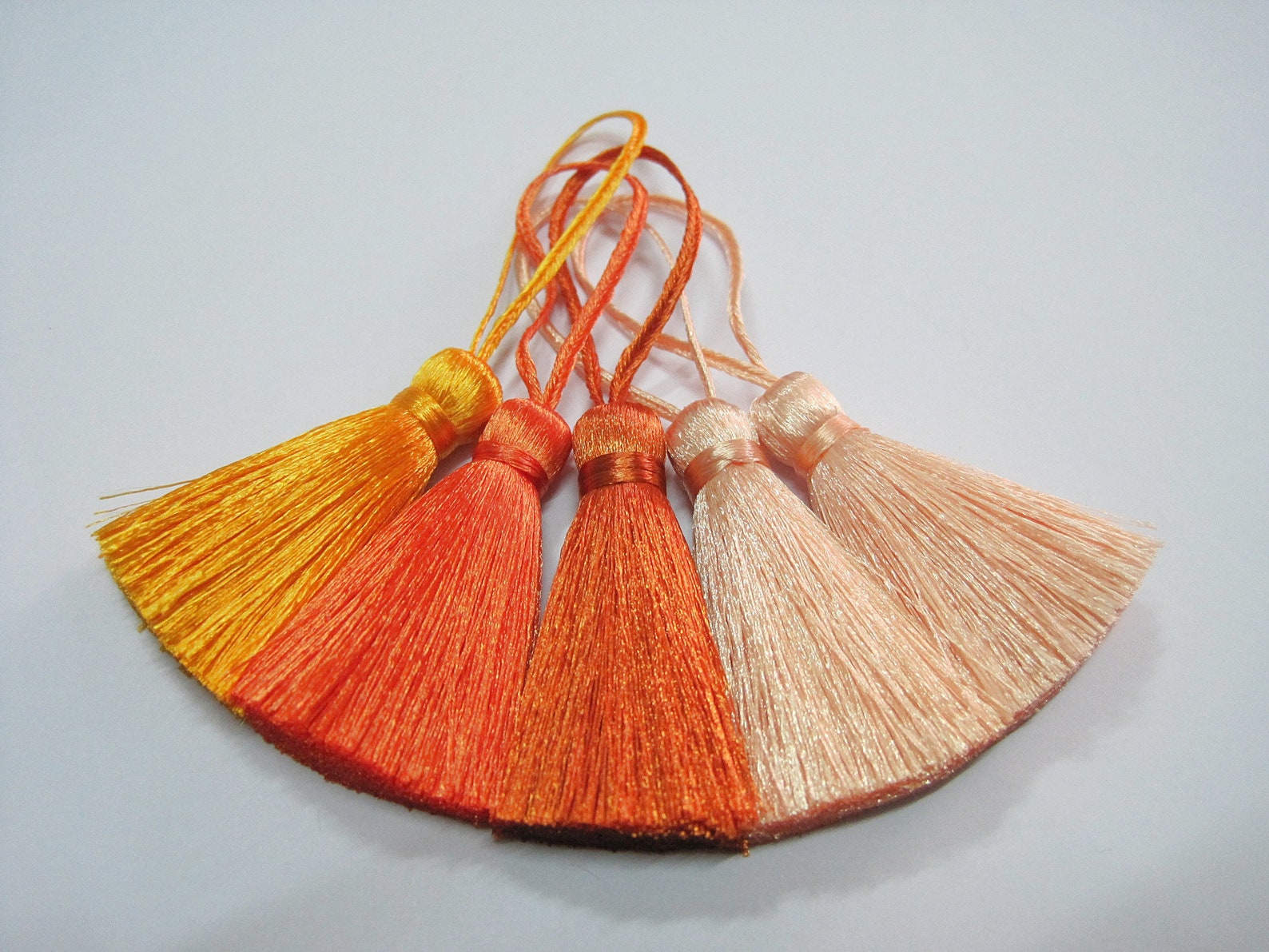 10 Pcs Orange Short Tassel, Wholesale Tassels, Silk Tassel, Mini Tassel ...