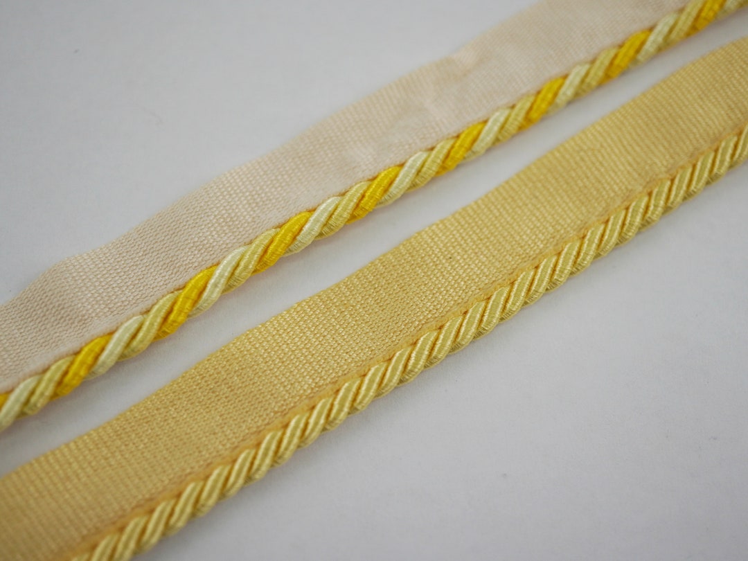 5 Yards Yellow Lip Cord Piping, Yellow Lip Cord, Edge Piping ...