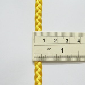 5 Yards 1/4" Bright Yellow Braided Cord - Etsy
