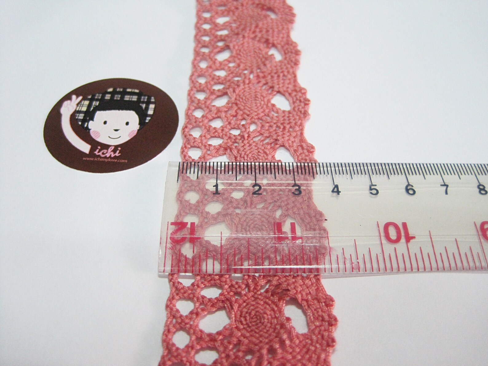 5 Yards Rose Pink Wide Cotton Lace Trim Crochet Lace Trim | Etsy