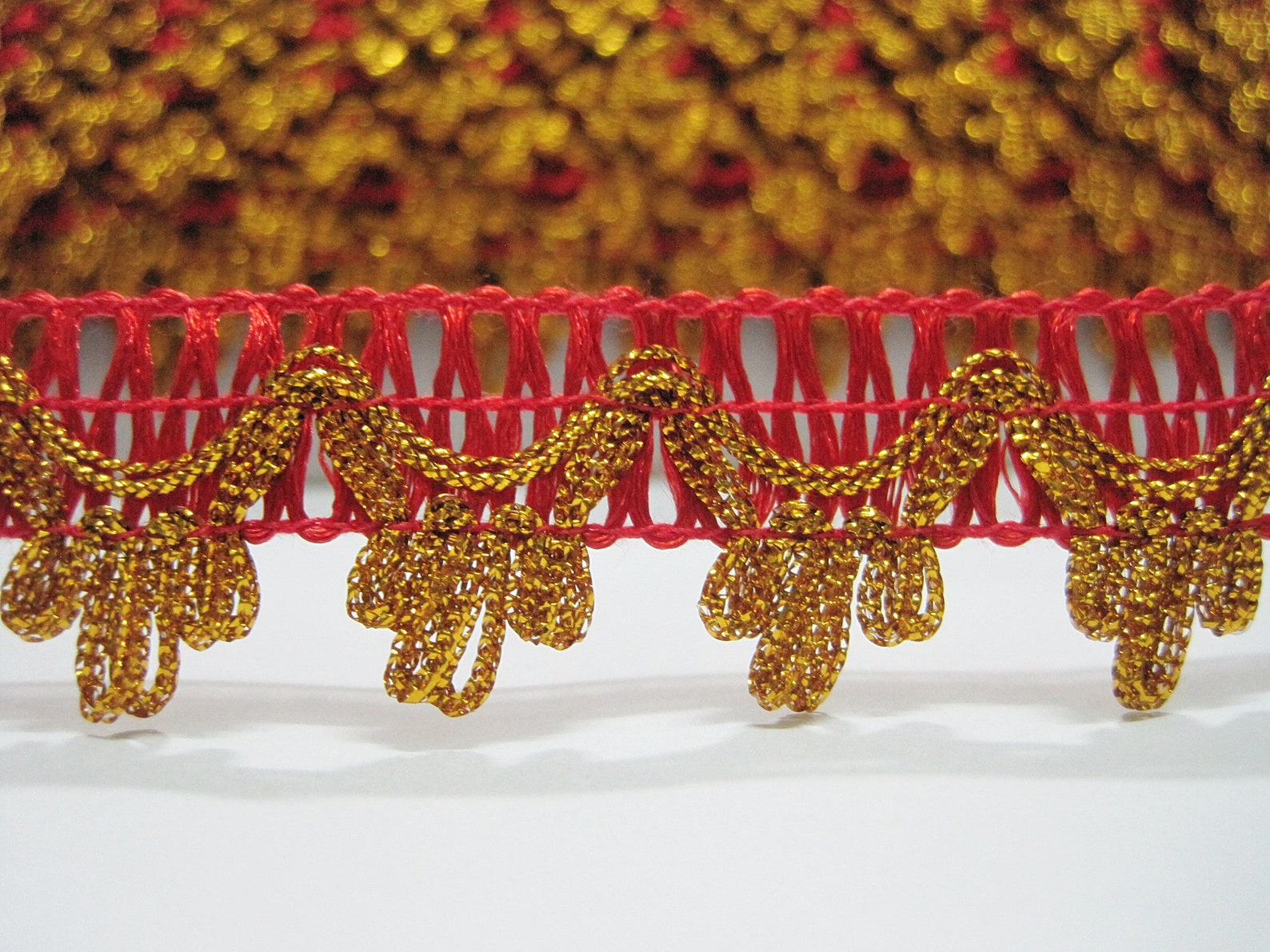 5 Yards 1 Lace Trim Red-gold Lace Trim Wide Lace Gimp - Etsy