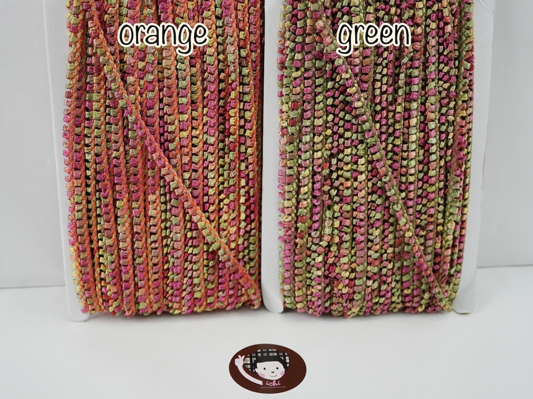 5 Yards Multicolored Picot Trim, Picot Trim, Picot Braid, Multicolored ...