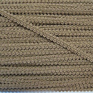 5 Yards 3/16" Light Brown Gimp Braided Trim, Gimp Braid, Braided Cord ...
