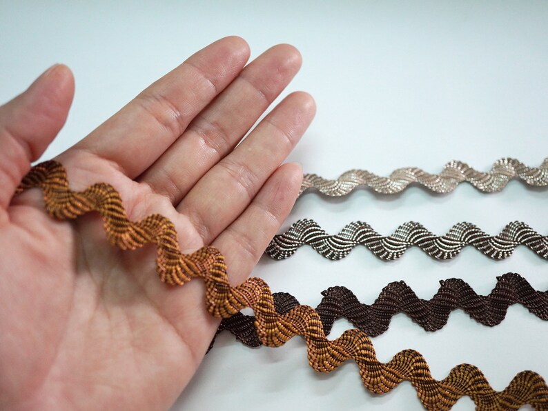 5 Yards 5/8" Brown Metallic Rick Rack - Etsy
