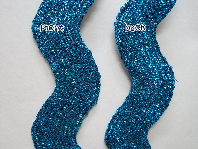 5 Yards Aqua Blue Jumbo Metallic Rick Rack Trim Metallic Rick - Etsy
