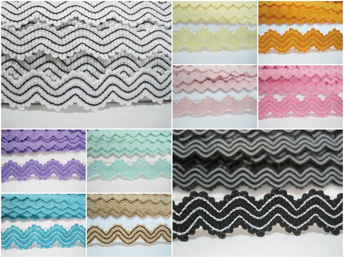 5 Yards Light Yellow Elastic Rick Rack Trim Elastic Trim Ric - Etsy