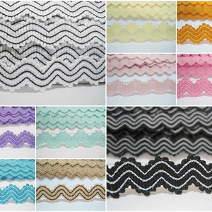 5 Yards Pink Elastic Rick Rack Trim, Elastic Trim, Ric Rac Trim, Rick ...