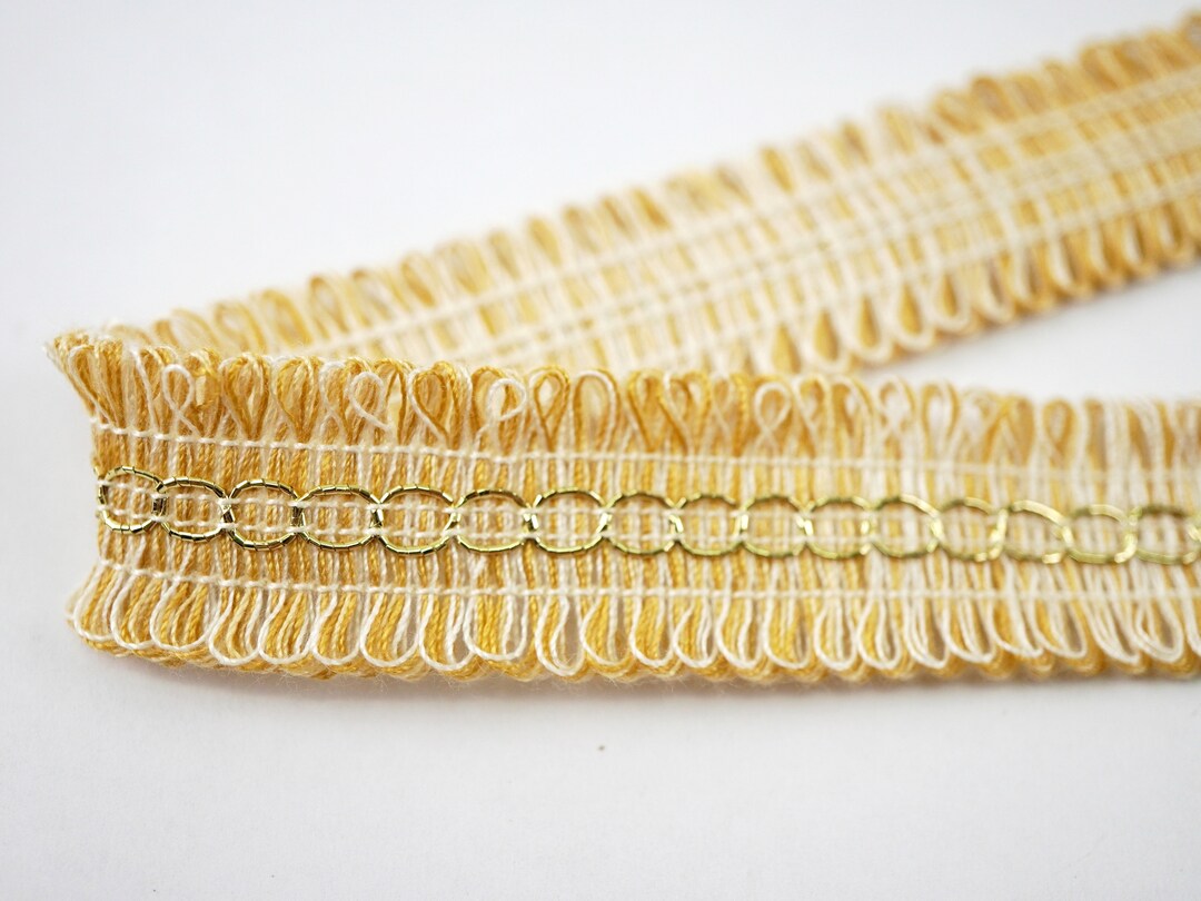 5 Yards 3/4" Gold Tassel Loop Trim, Tassel Trim, Wholesale Trim, Looped ...