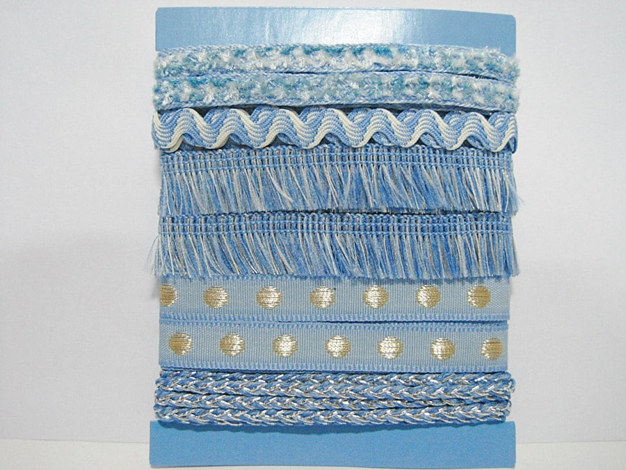 Denim Trim Set 3 Trim Set Blue Trim Denim Ribbon Assorted - Etsy